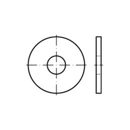 ISO 7094 Flache Scheiben, extra gro&szlig;e Reihe Rundloch Stahl 5mm ; Industrial Quality Supplies (070940000050000)