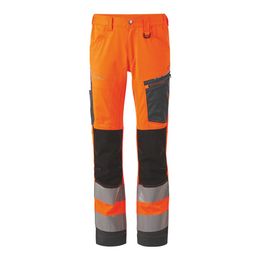HOLEX Warnschutz-Bundhose, orange / grau, Konfektionsgröße 52 (091651 52)