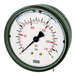 Riegler Glyzerinmano., Kunststoff, G 1/4 hinten zentr., 0 - 1,6 bar, &Atilde;&tilde; 63 (803-K)