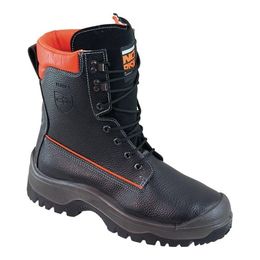 Forstsicherheitsstiefel NoRisk Gr.42 schwarz/orange Leder S3 SRC EN20345/EN17249 ; Industrial Quality Supplies