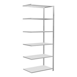 Schulte Anbauregal Steckregal MULTIplus150 2500 x 1000 x 600 mm 6 Fachb&ouml;den Kreuzstrebe RAL 7035 lichtgrau ; SCHULTE LAGERTECHNIK (32666)