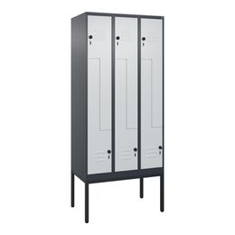 C+P Z-Spind Classic PLUS, Gestell, 6 F&auml;cher, 2120x900x500mm, 7016/7035 Verschluss Sicherheits-Drehriegel ; C + P M&ouml;belsysteme (0800337-306|S10013)