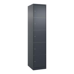 C+P Schlie&szlig;fachschrank Classic PLUS, 1 Abteil, 1850x400x500mm, 7016/7016 Innenh&ouml;he Gefach oben (oberes 365 mm Front RAL 7016 Anthrazitgrau ; C + P M&ouml;b (080000-125|S10010)