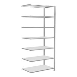 SCHULTE LAGERTECHNIK Schulte Anbauregal B&uuml;ro-Steckregal MULTIplus150 2300 x 1000 x 600 mm 7 Fachb&ouml;den L&auml;ngenriegel RAL 7035 lichtgrau ohne Mittelanschlag ; Schulte Lagerte (36070)