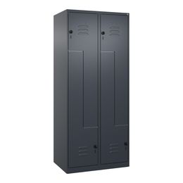 C+P Z-Spind Classic PLUS, 4 F&auml;cher, 1850x800x500mm, 7016/7016 Verschluss Sicherheits-Drehriegel ; C + P M&ouml;belsysteme (080003-224|S10021)