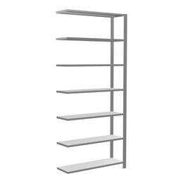 Schulte Anbauregal B&uuml;ro-Steckregal MULTIplus85 2300 x 1000 x 300 mm 7 Fachb&ouml;den Kreuzstrebe verzinkt ohne Anschlagleiste ; SCHULTE LAGERTECHNIK (17734)