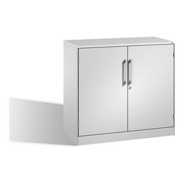 C+P Akten-Sideboard Asisto mit Drehtüren, 2 Ordnerhöhen, H915xB1000xT435mm Front Lichtgrau Korpus Lichtgrau ; C + P Möbelsysteme (141052-000|S10015)