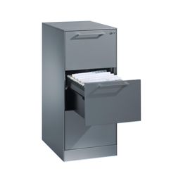 C+P Hängeregistraturschrank Asisto für Hängehefter DIN A4, 3 Schubladen, einbahnig Weißaluminium ; C + P Möbelsysteme (146245-311|S10005)