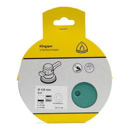 Klingspor PS 77 CK Schleifmittel (Set), 125 mm Lochform GLS5, SB-verpackt im Reiter (367315)