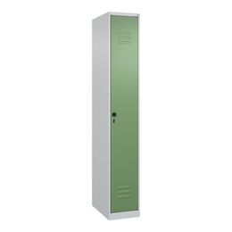 C+P Spind Classic PLUS, 1 Abteil, 1850x300x500mm, 7035/6011 Verschluss Sicherheits-Drehriegel ; C + P M&ouml;belsysteme (080000-10|S10008)