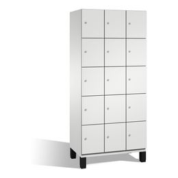 C+P Fächerschrank Cambio auf Füßen, 15 Fächer, H1980xB900xT525mm Front Lichtgrau Korpus Lichtgrau ; C + P Möbelsysteme (45104-30|S10018)