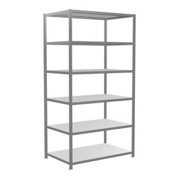Schulte Grundregal Steckregal MULTIplus250 2500 x 1300 x 800 mm 6 Fachb&ouml;den Kreuzstrebe verzinkt ; SCHULTE LAGERTECHNIK (12981-130)