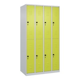 C+P Doppelstock-Spind Classic PLUS, 4 Abteile, 1850x1000x500mm, 7035/0024 Verschluss Sicherheits-Drehriegel ; C + P M&ouml;belsysteme (080300-49|S10009)