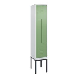 C+P Z-Spind Classic PLUS, Gestell, 2 F&auml;cher, 2120x400x500mm, 7035/6011 Verschluss Zylinderschloss ; C + P M&ouml;belsysteme (0800337-122|S10021)