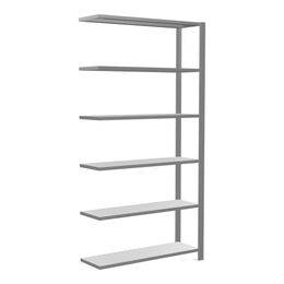 Schulte Anbauregal B&uuml;ro-Steckregal MULTIplus85 2000 x 1000 x 300 mm 6 Fachb&ouml;den Kreuzstrebe verzinkt ohne Anschlagleiste ; SCHULTE LAGERTECHNIK (17728)