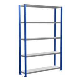 Schulte Grundregal Steckregal MULTIplus250 2000 x 1300 x 300 mm 5 Fachb&ouml;den Kreuzstrebe RAL 5010 enzianblau/verzinkt ; SCHULTE LAGERTECHNIK (12930-130-B)