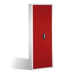 C+P Magazinschrank mit 48 Sichtlagerk&auml;sten, H1980xB700xT300mm Front Rubinrot Korpus Lichtgrau ; C + P M&ouml;belsysteme (133113-21|S10041)