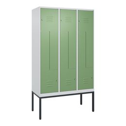 C+P Z-Spind Classic PLUS, Gestell, 6 F&auml;cher, 2120x1200x500mm, 7035/6011 Verschluss Zylinderschloss ; C + P M&ouml;belsysteme (0800337-326|S10021)