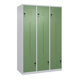 C+P Z-Spind Classic PLUS, 6 F&auml;cher, 1850x1200x500mm, 7035/6011 Verschluss Sicherheits-Drehriegel ; C + P M&ouml;belsysteme (080003-326|S10023)