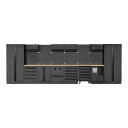 Kraftwerk Mobilio 8er Kombi, 2x Hochschrank, Werkstattwagen, Unterschrank, 3964Q (3964Q-BLK)