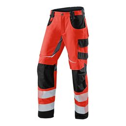 KÜBLER WORKWEAR Sommerhose REFLECTIQ PSA 2 warnrot/schwarz Form 2407 Größe 23 ; Kübler Workwear (2407 8335-5499-23)