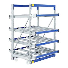 Bito Regal SDS / Regal SF4 L1300xH2000xT1530 mm 6RL, Grundfeld gerade/verf./unm. enzianblau (C0860-0035)