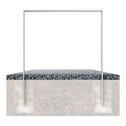 Schake Flachstahlbügel 80x12mm, Breite: 450mm Gesamthöhe:1200 mm ohne Querholm, beschichtet (452_045B)