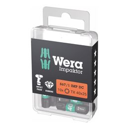 Wera Impaktor Bit für Torx, 1/4 Zoll C 6,3 Set, Torx-Profil: TX40 (05057627001)