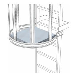 Zarges Zwischenplattform 520 x 550 mm Stahl (43255)