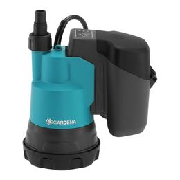 Gardena 2000/2 18V P4A Akku-Klarwasser-Tauchpumpe solo aus Kunststoff und Metall mit Schwimmerschalter und LED-Anzeige für die Förderung von Klarwasser aus Brunnen oder Zisternen, ohne Akku und Ladegerät - 14600-66)
