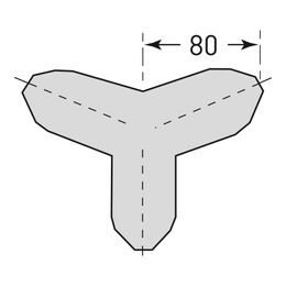 Moravia Prallschutz MORION Trapez Kantenschutz 40/40 Au&szlig;enecke dreischenkelig schwarz (422.18.641)