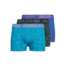 Jack & Jones JACK & JONES Boxershorts 'JACCANVEY' Herren Größe L aqua / royalblau / grün / schwarz