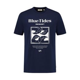 Shiwi T-shirt 'Liam Blue Tides' Herren Größe M navy / weiß
