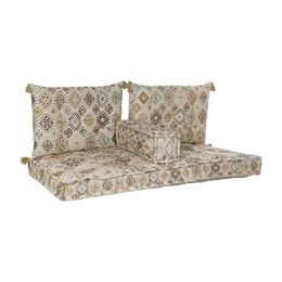Zweisitzer-Sofa DKD Home Decor Gelb Braun Beige 145 x 76 x 13 cm