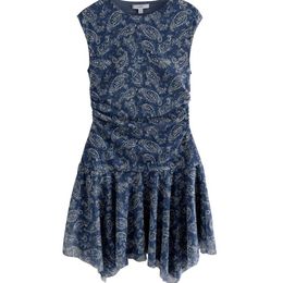 next Kleid Damen Gr&ouml;&szlig;e 46 beige / hellblau / wei&szlig; Winterkleid