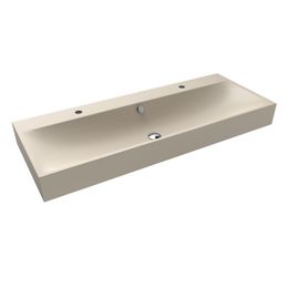 Kaldewei SILENIO Wandwaschtisch 3046 mit 2 x 1 Hahnlochbohrung, 120 cm