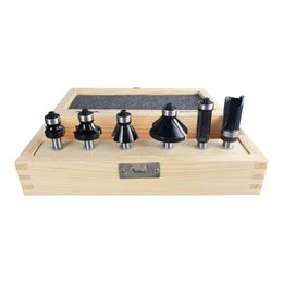 STIER Rand- und Kantenfräser Set 6-teilig 8 mm für Oberfräsen (905133)