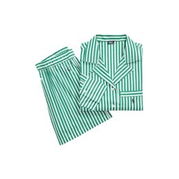 Polo Ralph Lauren Pyjama ' Crop & Boxer Set ' Damen Größe M grün Winterkleid