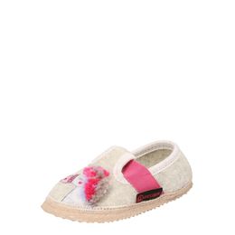 Giesswein Hausschuh 'Trabening Einhorn' M&auml;dchen Gr&ouml;&szlig;e 24 beige / pink