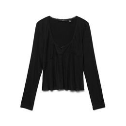 V&eacute;ro Moda VERO MODA Shirt 'Tia' Damen Gr&ouml;&szlig;e L schwarz