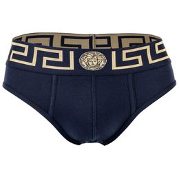 Versace Slip Herren Gr&ouml;&szlig;e M beige / dunkelblau