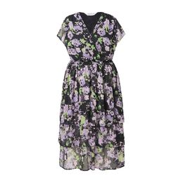 Studio Untold Kleid Damen Größe 50/52 helllila / schwarz / weiß Winterkleid