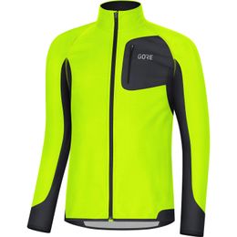 Gore Wear Gorewear r3 Partial Gore Windstopper Laufjacke Herren - gelb - Gr. S - Polyester/Elastan