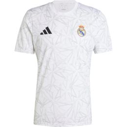 Adidas Real Madrid Prematch Funktionsshirt Herren - weiß - Gr. XL - Polyester