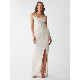 BWLDR Abendkleid 'INDY' Damen Größe 44 gold / weiß Winterkleid
