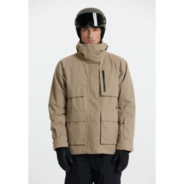 Skijacke SOS "Keilberg", Herren, Gr. S, beige, 100% Polyester, unifarben, ohne Ausschnitt, Jacken, mit smarten Funktionen
