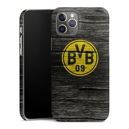 DeinDesign iPhone 12 Pro Handy Premium Case Smartphone Handyh&uuml;lle Schutzh&uuml;lle matt Wooden Look Bvb Borussia Dortmund Premium Case