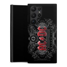 DeinDesign Galaxy S23 Ultra Handy Premium Case Smartphone Handyh&uuml;lle Schutzh&uuml;lle matt Merchandise Black Ice Acdc Premium Case