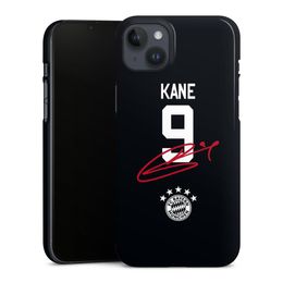 DeinDesign iPhone 14 Plus Handy Premium Case Smartphone Handyh&uuml;lle Schutzh&uuml;lle gl&auml;nzend Fc Bayern M&uuml;nchen Harry Kane Jersey Premium Case