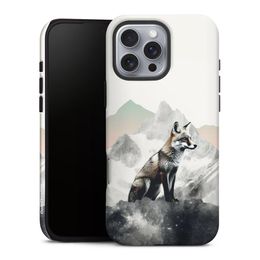 DeinDesign iPhone 16 Pro Max Handy Panzer Handyh&uuml;lle robuste Outdoor H&uuml;lle Schutzh&uuml;lle gl&auml;nzend Nature Mountain Fox Tough Case